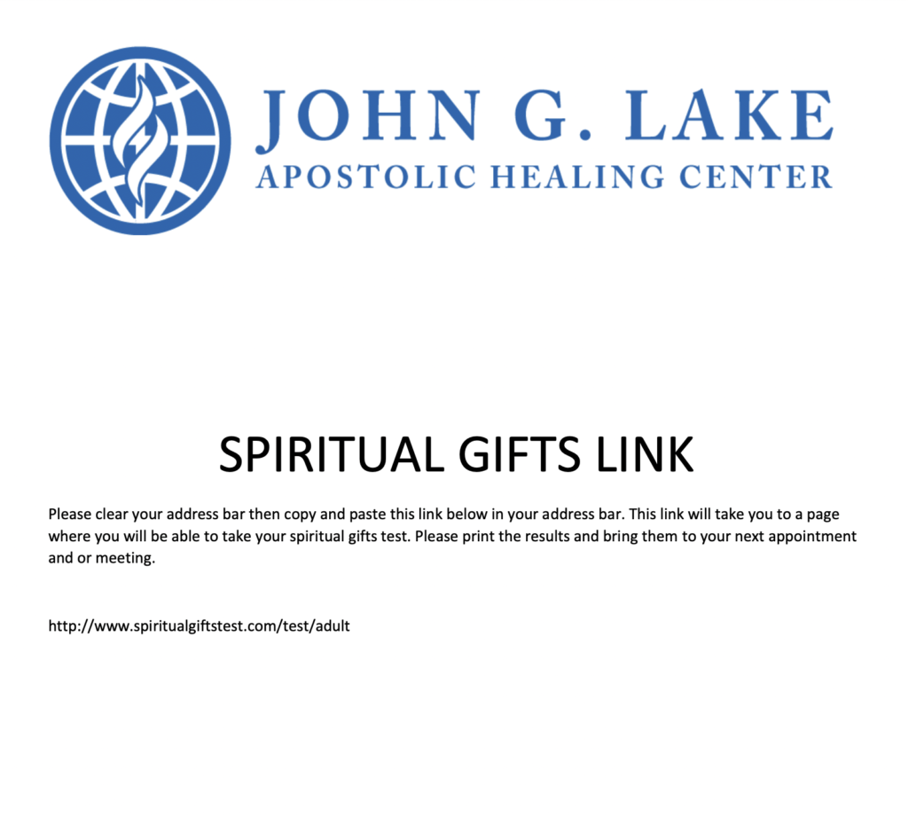 Tools - John G. Lake Apostolic Healing Center